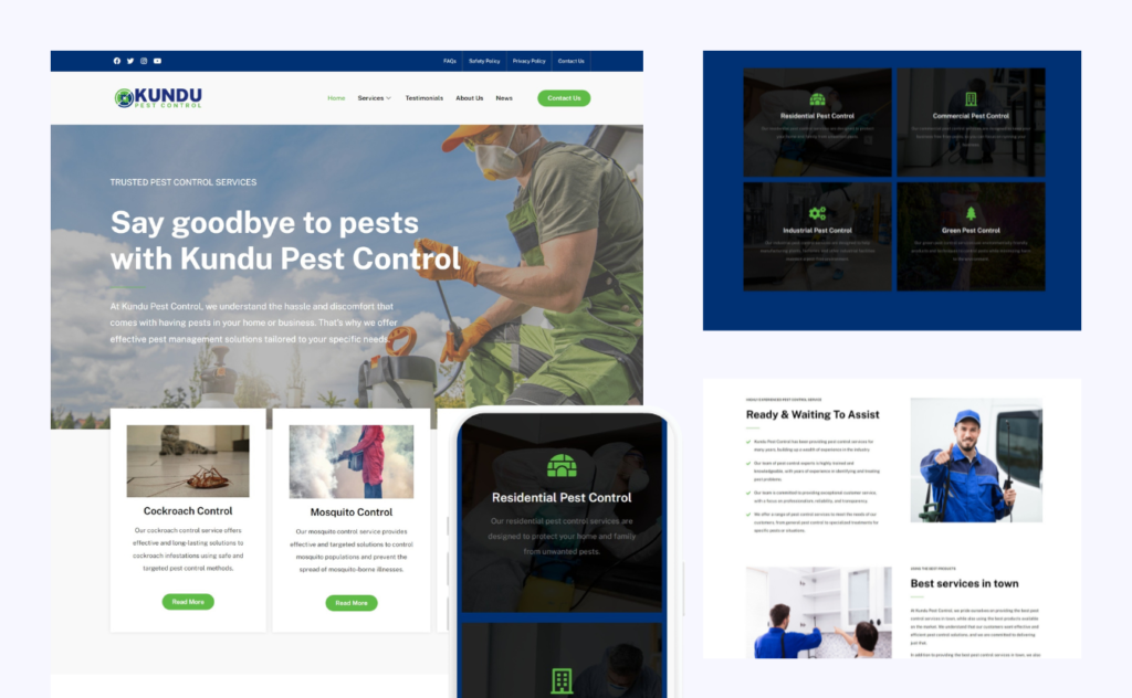 Web Design For Pest Control Companies | Kundu Web